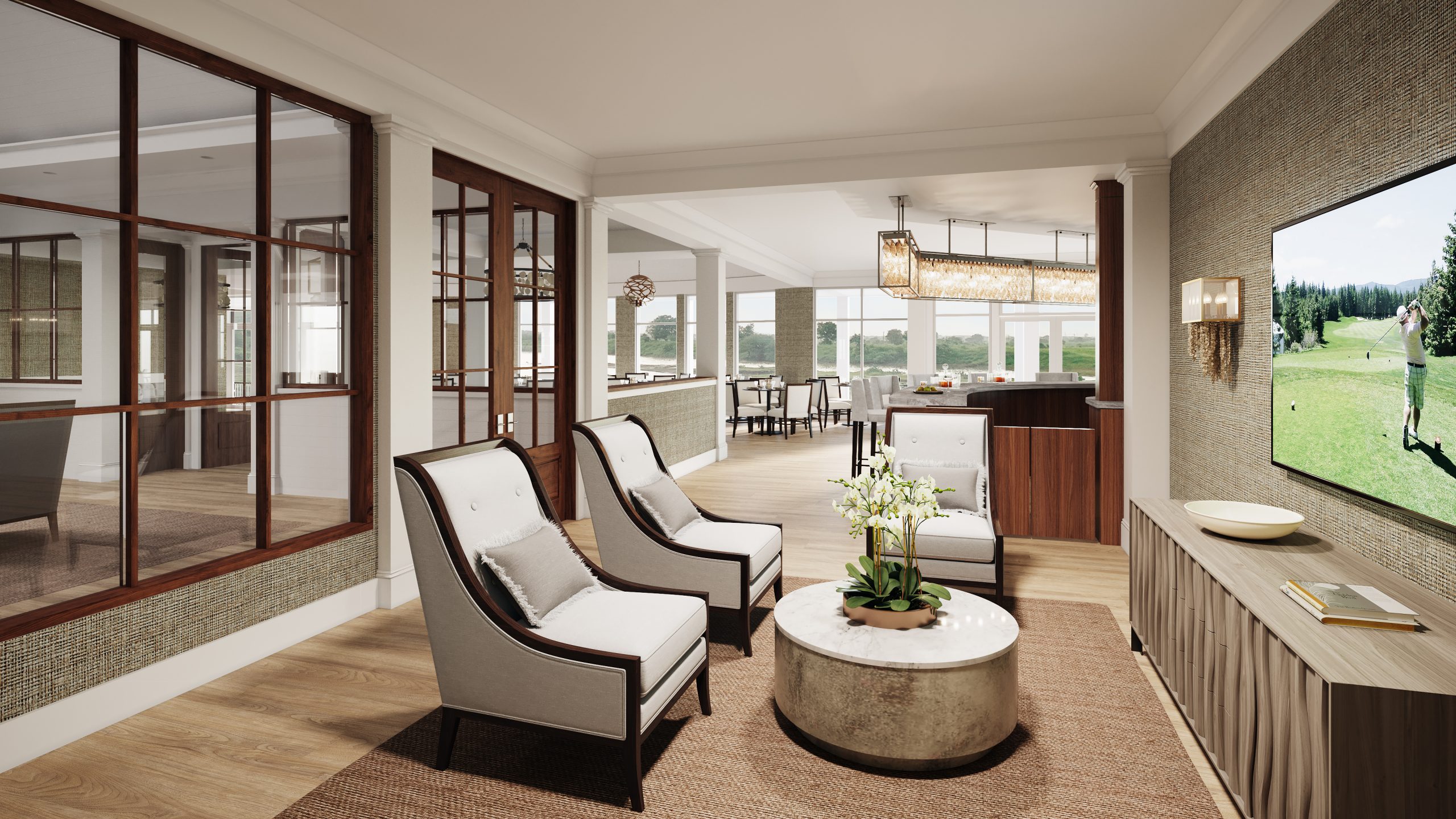 Moss Creek Clubhouse Renovation - Renderings - Woods Dendy Architects
